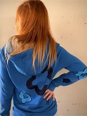 Adidas X Hello Love | Tops | Adidas X Hello Love Blue Flower Y2k Retro ...